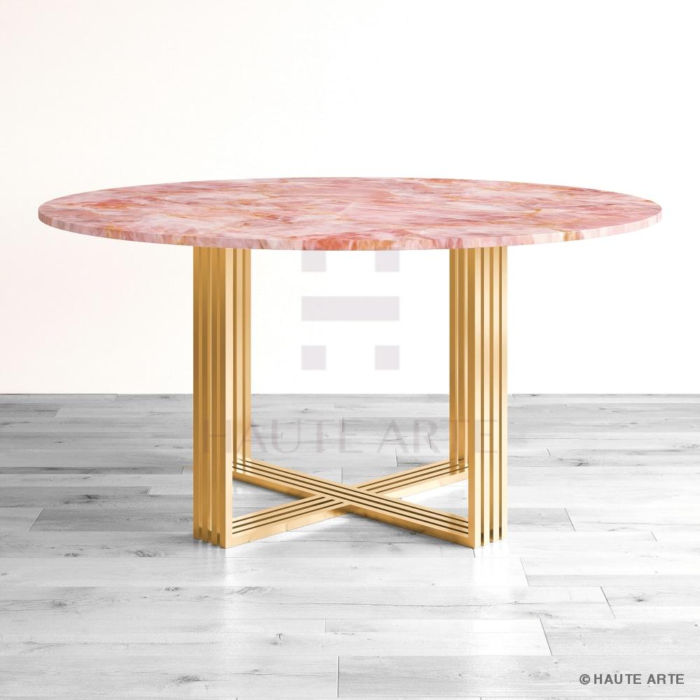 Rose Quartz Dining Table– HAUTE ARTE